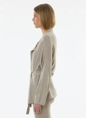Majestic Filatures Organic Cotton Knit Stonewashed Jacket - Desert