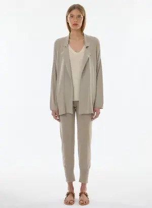 Majestic Filatures Organic Cotton Knit Stonewashed Jacket - Desert