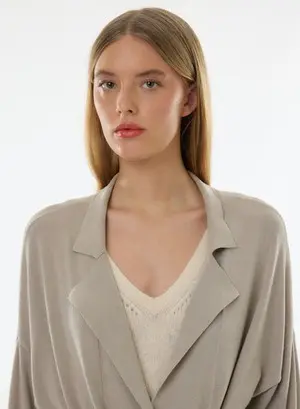 Majestic Filatures Organic Cotton Knit Stonewashed Jacket - Desert