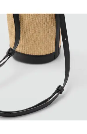Mango Small Raffia Bucket Bag