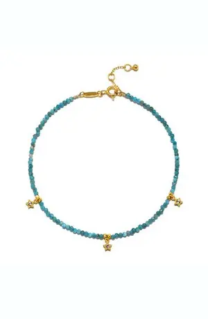 SATYA JEWELRY Moonstone Anklet - Blue