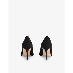 LK BENNETT Floret Suede Pointed-toe Courts - Bla-black