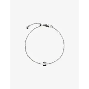 Monica Vinader Asscher-Cut Lab-Grown Diamond And 18ct Yellow-Gold Vermeil Chain Bracelet Silver