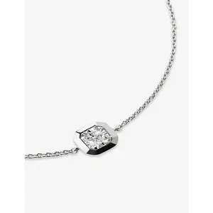 Monica Vinader Asscher-cut Lab-grown Diamond And 18ct Yellow- Vermeil Chain Bracelet - Silver