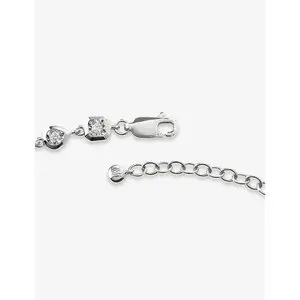 Monica Vinader Asscher-cut Lab-grown Diamond And 18ct Yellow- Vermeil Chain Bracelet - Silver