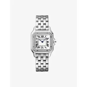 CARTIER Panthère De Medium Diamond Quartz Watch - Steel