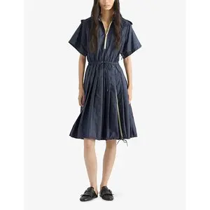 Prada Re-nylon Woven Midi Dress