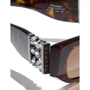 Chanel Rectangle Acetate Sunglasses - Brown