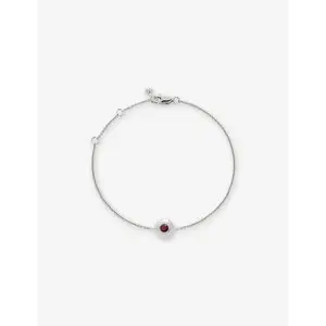 Monica Vinader July Birthstone Ruby And Sterling Bracelet - Silver