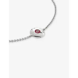 Monica Vinader July Birthstone Ruby And Sterling Bracelet - Silver