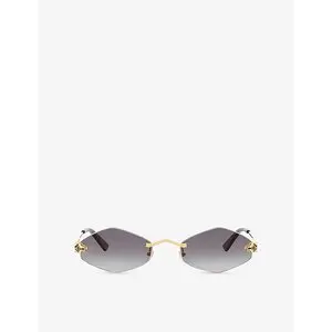 CARTIER Cat Eye-frame Sunglasses - Gold