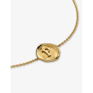 Monica Vinader Initial P Stamp Vermeil Bracelet - Gold