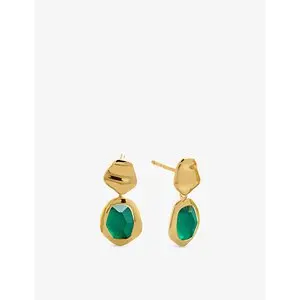 Monica Vinader Odyssey Small Drop Earrings - Green