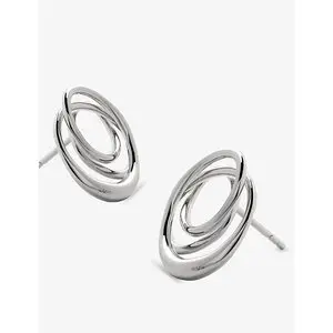 Monica Vinader Nura Wrap Sterling Stud Earrings - Silver