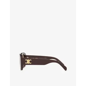 Celine Rectangle-frame Acetate Sunglasses - Purple