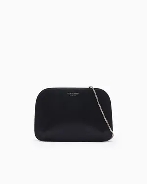 Giorgio Armani Satin La Prima Clutch - Black