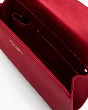 Giorgio Armani Satin La Prima Clutch - Red