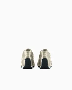 Giorgio Armani Lamé Leather Sneakers