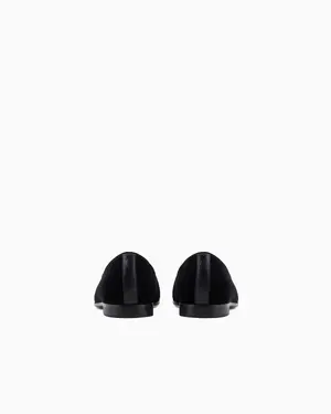 Giorgio Armani Velvet And Rhinestone Loafers