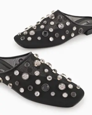Giorgio Armani X 10 Corso Como Rhinestone Embellished Mules