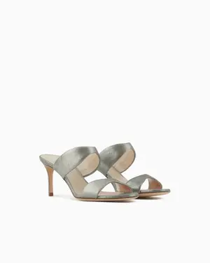 Giorgio Armani Heeled Liquid Suede Sandals
