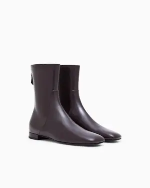 Giorgio Armani Leather Ankle Boots