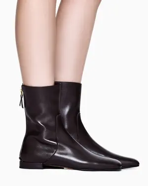 Giorgio Armani Leather Ankle Boots