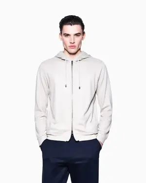 Giorgio Armani Hooded Cashmere Sweatshirt - Beige
