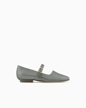 Giorgio Armani Lamé Leather Ballerinas