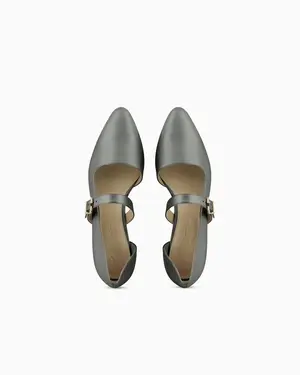 Giorgio Armani Lamé Leather Ballerinas