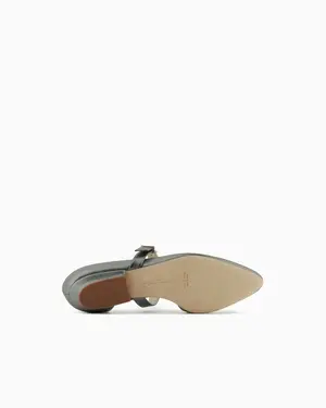 Giorgio Armani Lamé Leather Ballerinas