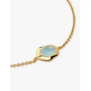 Monica Vinader Odyssey Aquamarine Vermeil Bracelet - Blue