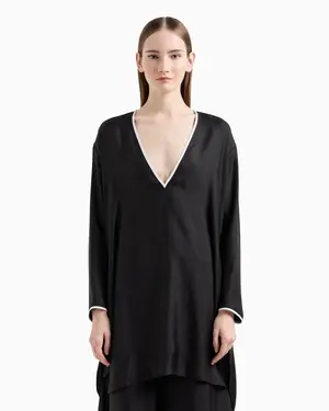 Giorgio Armani Silk Satin Long Shirt