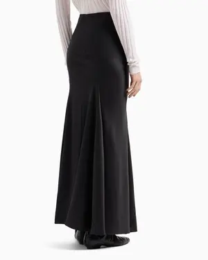 Giorgio Armani Long Double Silk Satin Skirt