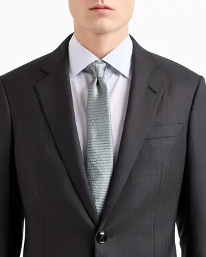 Giorgio Armani Manhattan Line Pinstriped Virgin-wool Single-breasted Suit - Grey