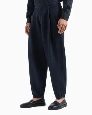 Giorgio Armani Single-pleat Linen Trousers