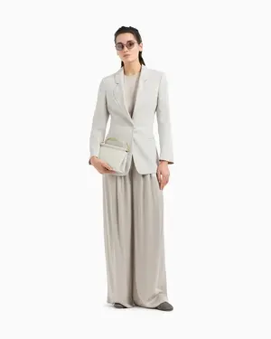 Giorgio Armani Washed Silk Single-breasted Jacket