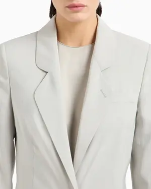 Giorgio Armani Washed Silk Single-breasted Jacket