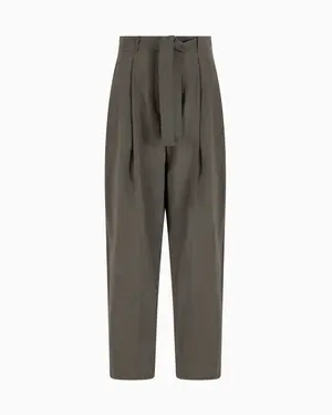 Giorgio Armani Washed Silk Single-dart Trousers