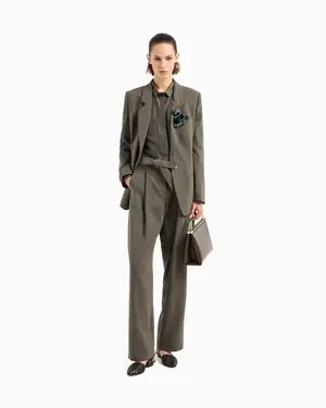 Giorgio Armani Washed Silk Single-dart Trousers