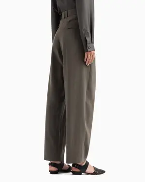 Giorgio Armani Washed Silk Single-dart Trousers