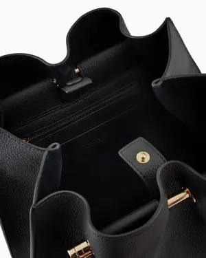Giorgio Armani Medium Shopper Bag In Pebbled Leather