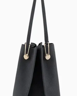 Giorgio Armani Medium Shopper Bag In Pebbled Leather