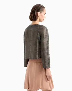 Giorgio Armani Pearlised Nappa Leather Jacket With Studs