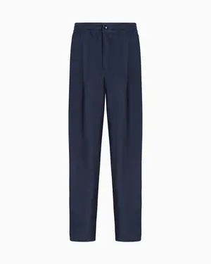 Giorgio Armani Cotton-blend Two-pleat Trousers