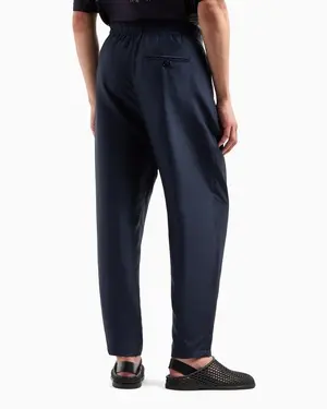 Giorgio Armani Cotton-blend Two-pleat Trousers