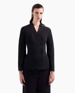 Giorgio Armani Single-breasted Jacket With Rhinestones - Patterned