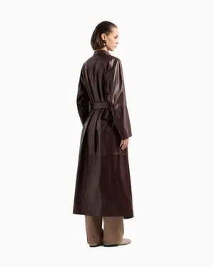 Giorgio Armani Nappa Leather Trench Coat