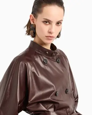 Giorgio Armani Nappa Leather Trench Coat