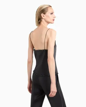 Giorgio Armani Silk Top With Embroidery